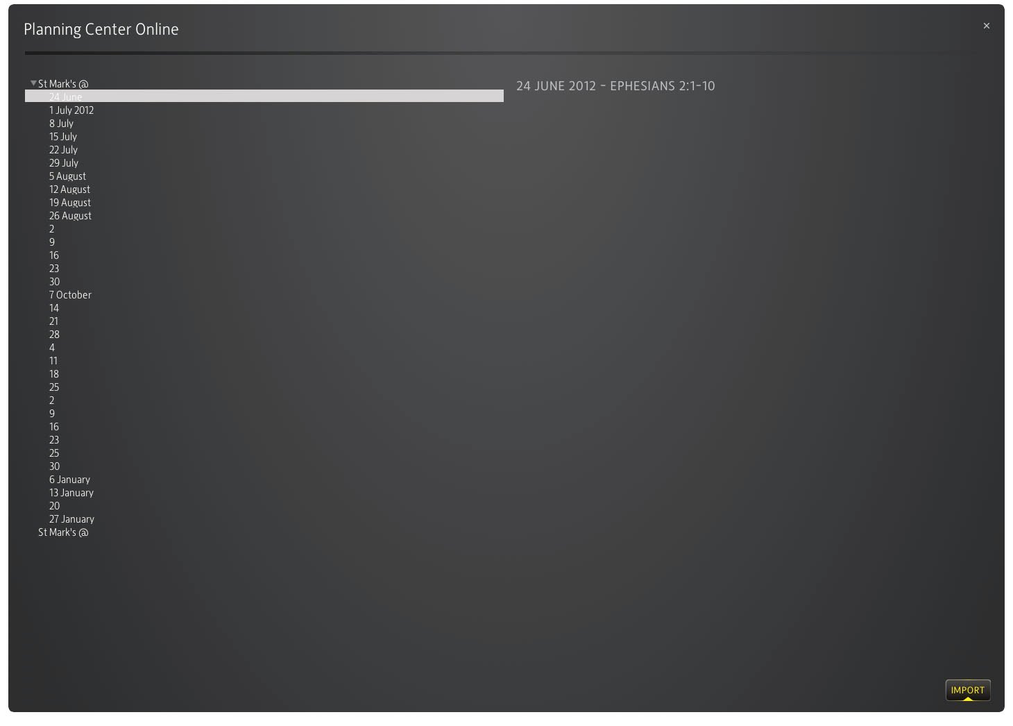 Bug - Planning Center Online import not displaying properly nor importing - Logos Community